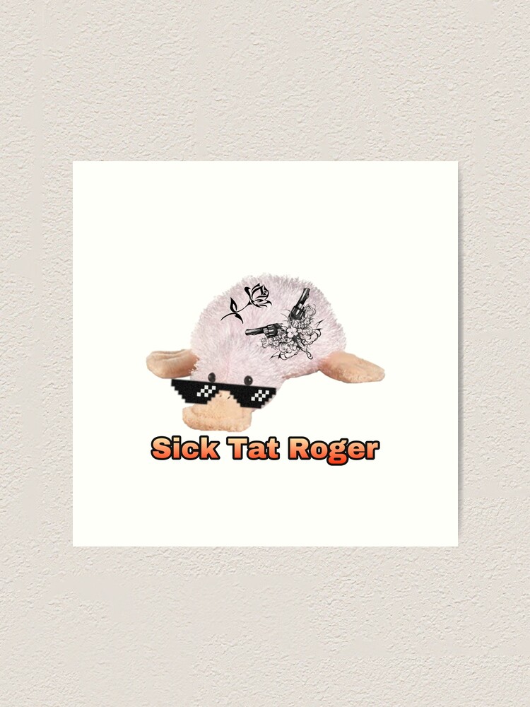 "Webkinz waddles googles sick tattoo roger meme" Art Print for Sale by ...