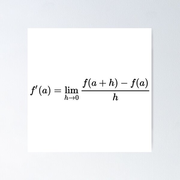 "definition of the derivative, math basics" Poster for Sale by ...