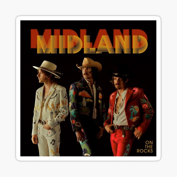"On The Rocks of Midland Album" Sticker for Sale by hallmoe84 | Redbubble