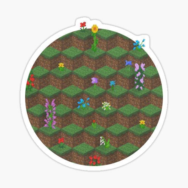 "Minecraft Flower Tiles" Sticker for Sale by reiwashere | Redbubble