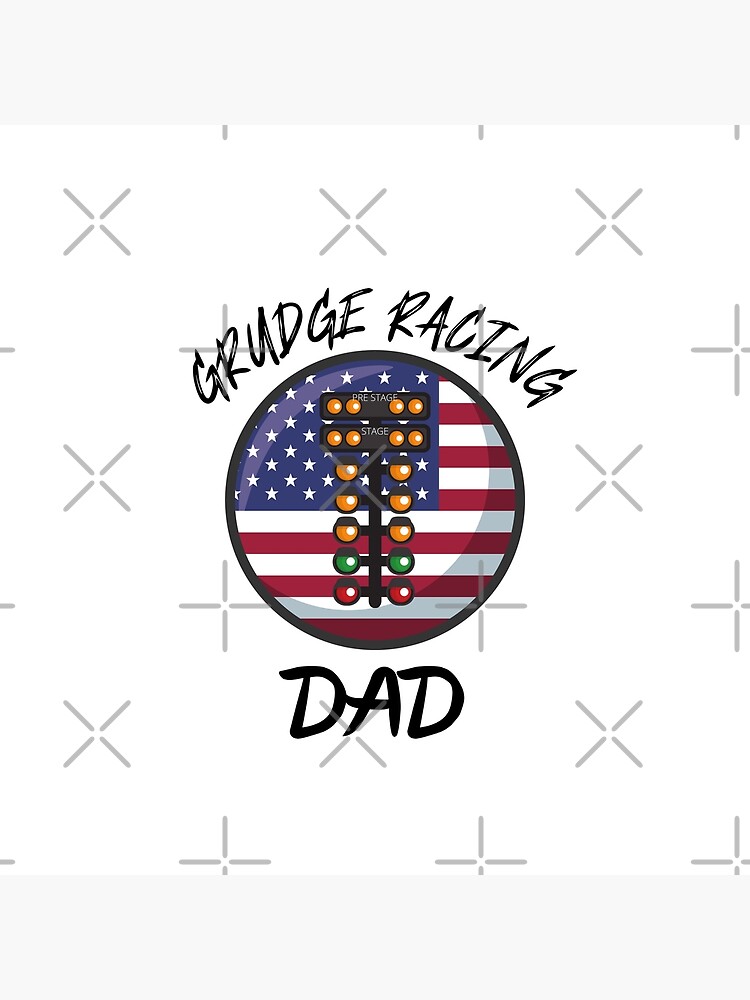 "Grudge Racing Dad American Flag USA Drag Racing Tree" Art Print for ...