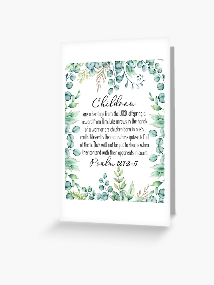"Psalm 127:3-5, Scripture Wall Art, Printable Bible, Bible Psalm ...
