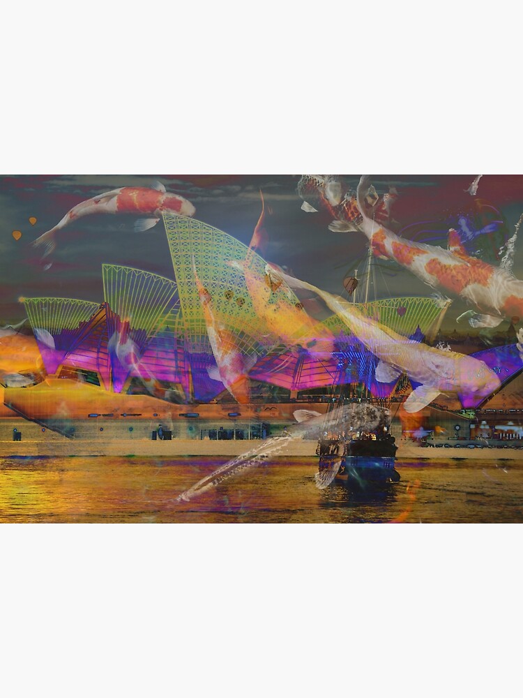 "Sydney Opera House Psychedelic Collage" Poster for Sale by homeminds ...
