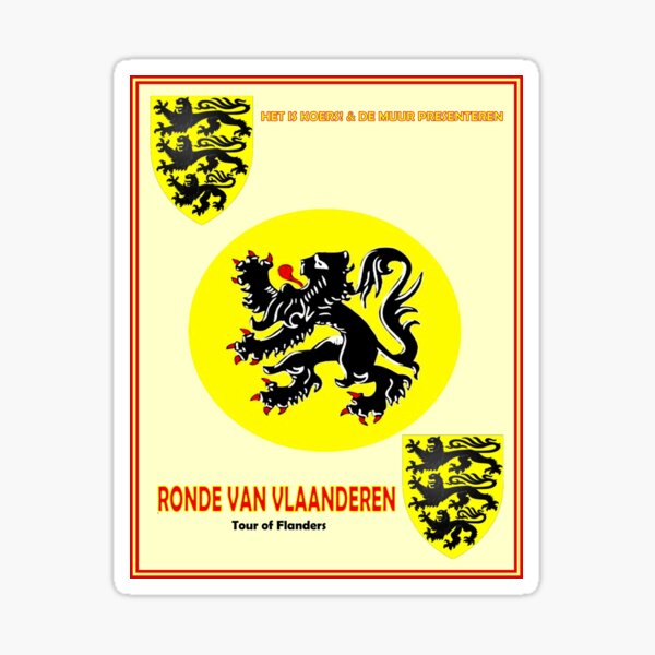 "TOUR OF FLANDERS : Ronde Van Vlaanderen Advertising Print" Sticker for ...