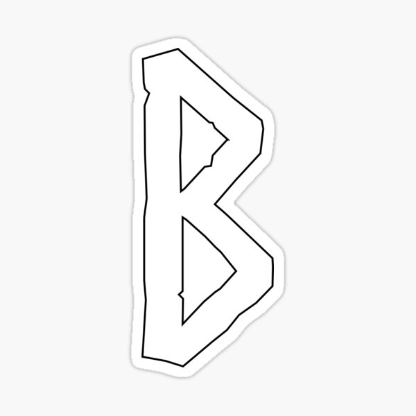 "B – Norse Mythology - White Letter B" Sticker for Sale by ...