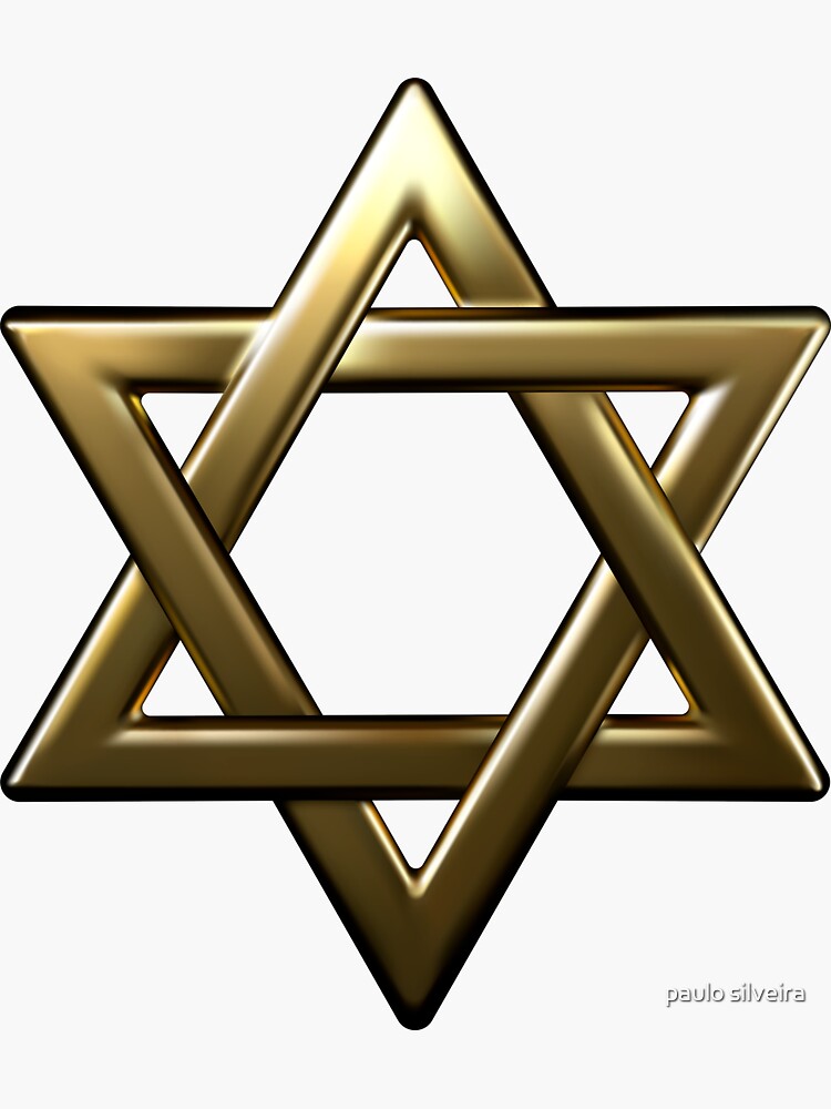 "Golden David star" Sticker for Sale by hypnotzd | Redbubble