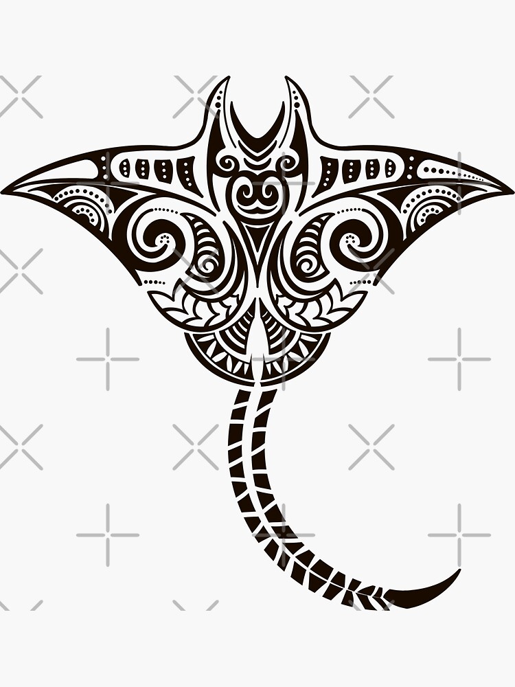 "Hawaiian Stingray " Sticker for Sale by JAWSCreatives | Redbubble