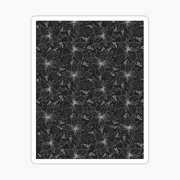 "poinsettia patterns fitted mask, flower mask" Sticker for Sale by ...