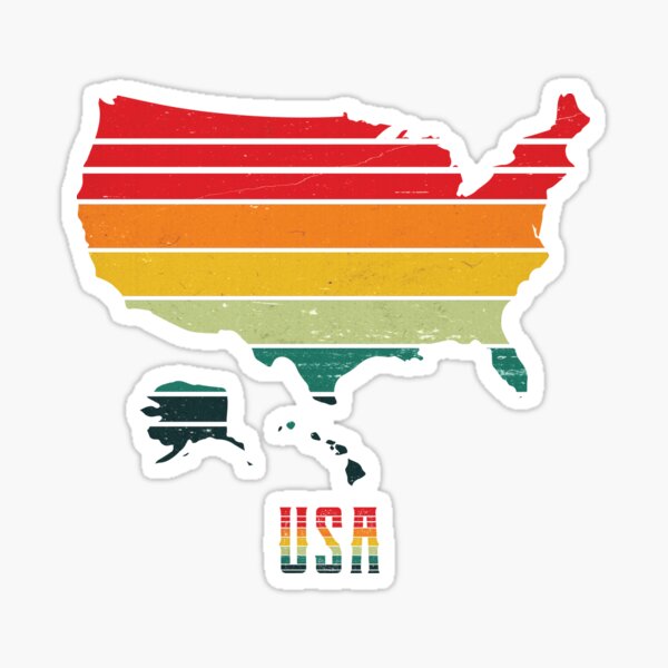 "Vintage United States Map" Sticker for Sale by Uten | Redbubble