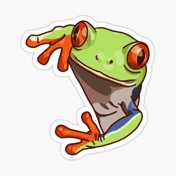 "tree frog" Sticker for Sale by ShaynaFried | Redbubble