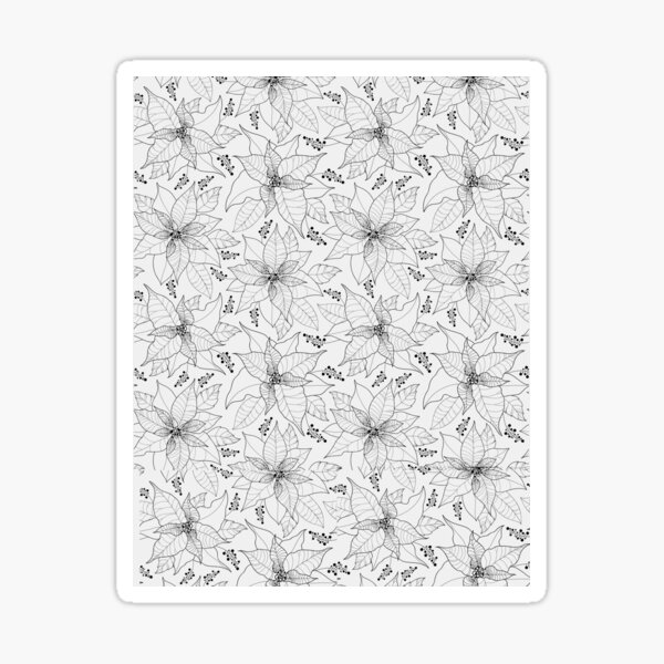"poinsettia patterns fitted mask, flower mask" Sticker for Sale by ...