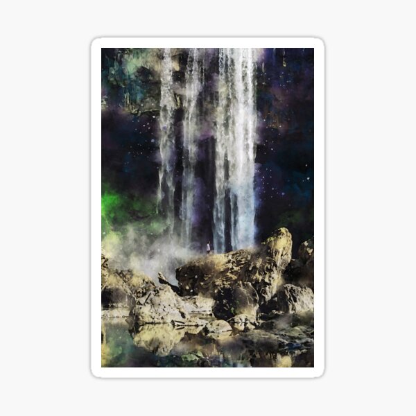 "Waterfall" Sticker by MytheousArt | Redbubble