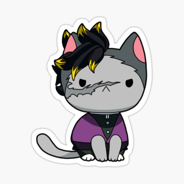 "Demon Slayer Genya Kitty " Sticker by Laceblack18 | Redbubble