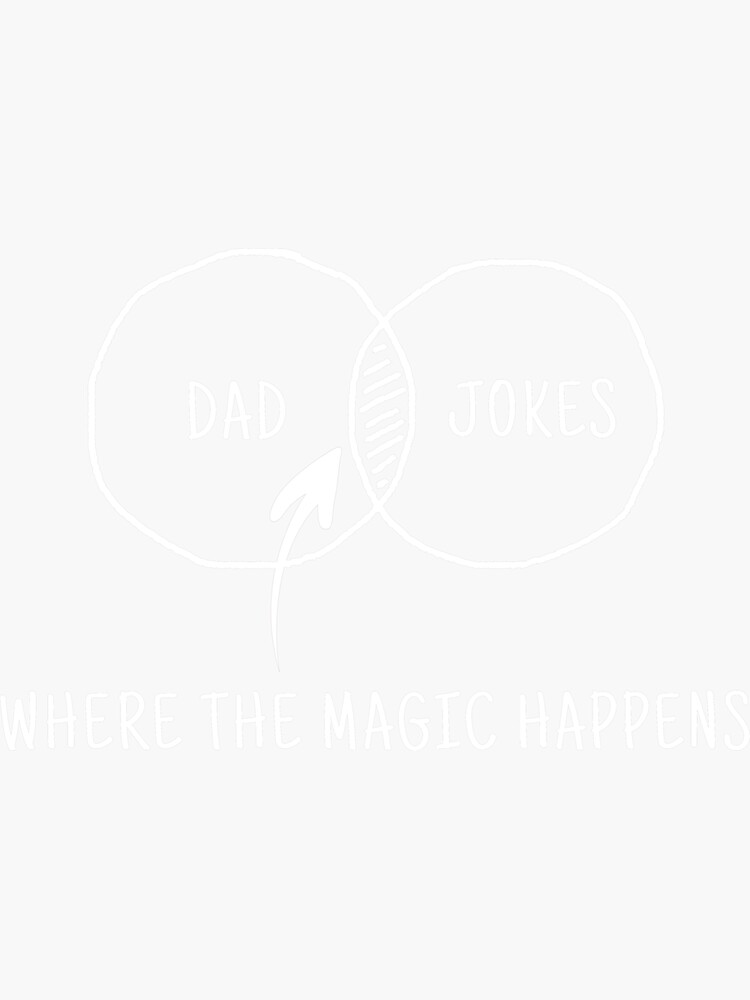 "Dad Jokes Where The Magic Happens" Sticker for Sale by ElsieUnderwood ...