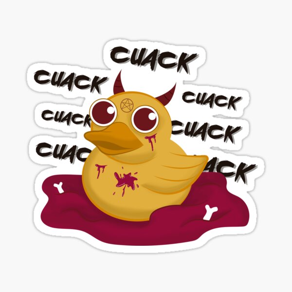 "evil rubber duck" Sticker by Cynthia-ZarPi | Redbubble