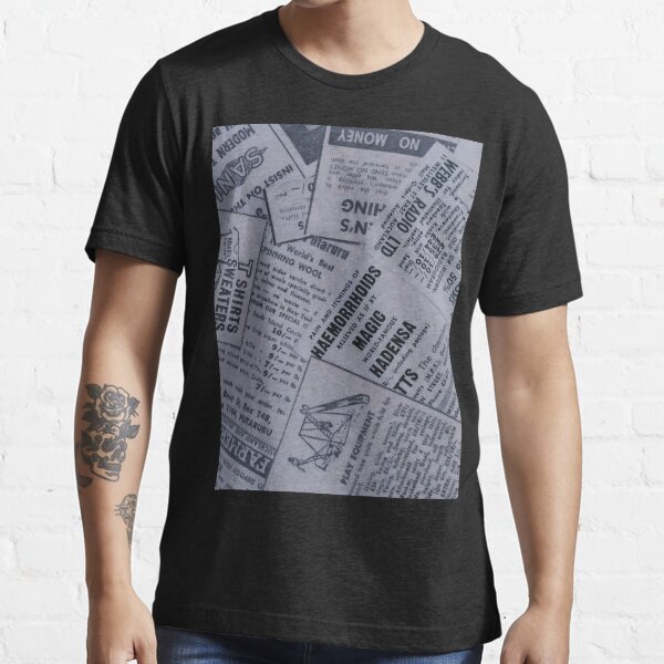 "Decoupage of old Black and White Magazines from the 1960s" T-shirt for ...