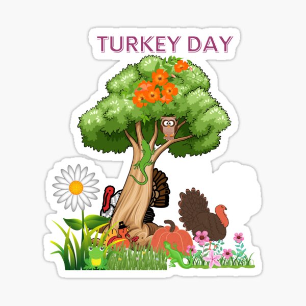 "Happy Turkeys Wishing You Happy Turkey Day" Sticker by Kazper896 ...