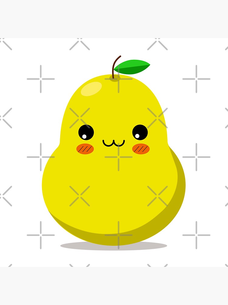 Pegatina «Cute dibujos animados de frutas de pera con cara adorable» de ...