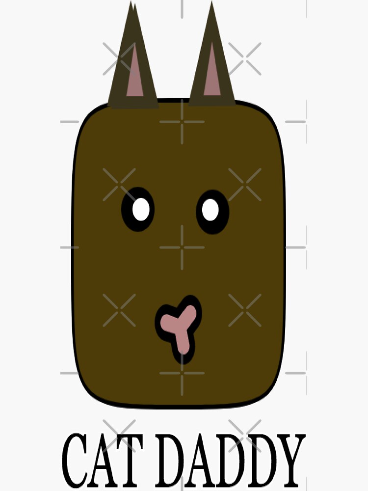 "CUTE CAT DADDY " Sticker for Sale by RetroPlaceee | Redbubble