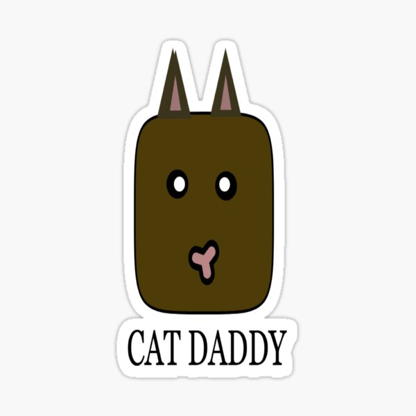 "CUTE CAT DADDY " Sticker for Sale by RetroPlaceee | Redbubble