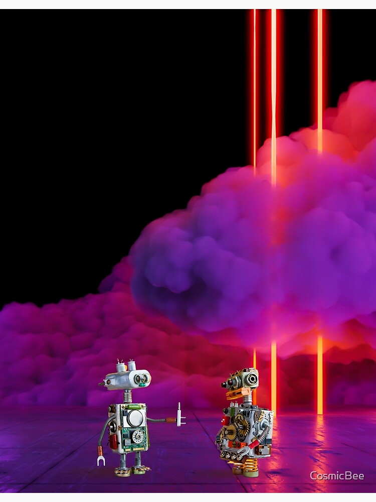 "Robot Vaporwave" Poster by CosmicBee | Redbubble