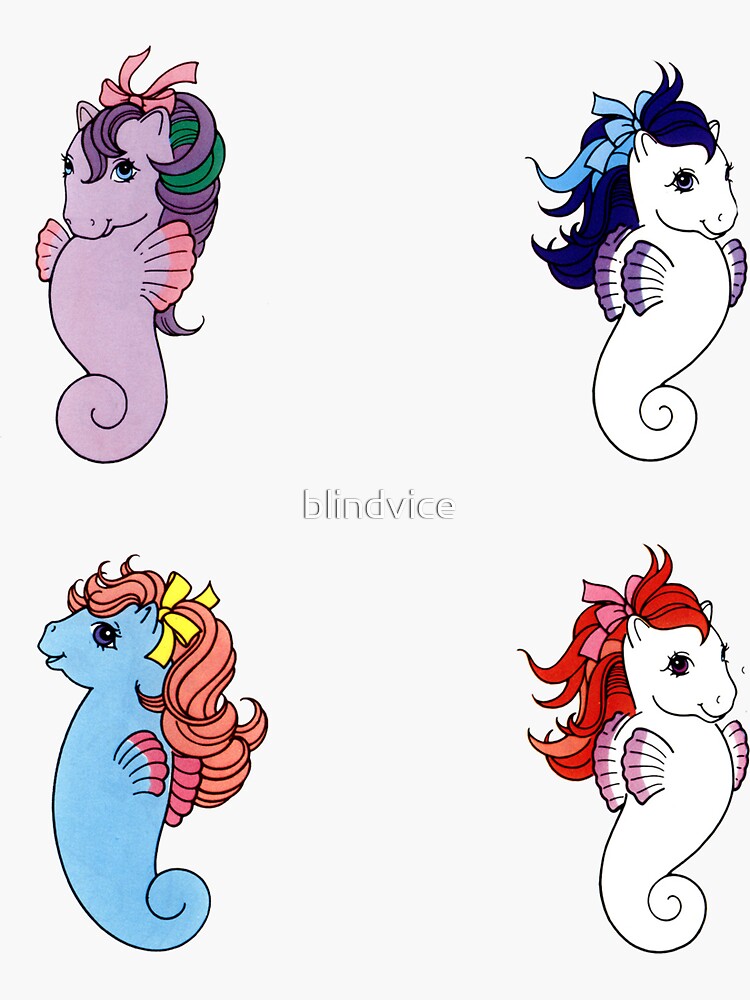 "My Little Pony G1 - 4 Sea Ponies " Sticker for Sale by blindvice ...