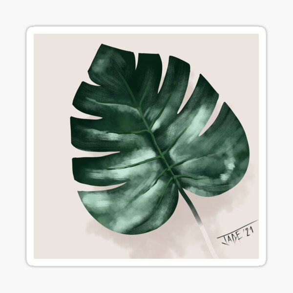 "A simple leaf." Sticker for Sale by Jadeeearts | Redbubble