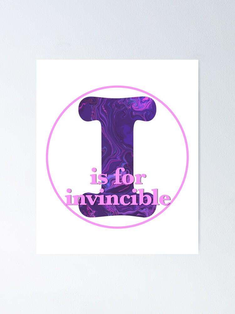 "Purple letter I is for Invincible monogram" Poster for Sale by ...