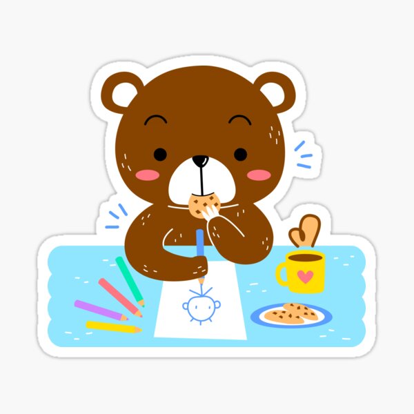 "Little brown bear" Sticker for Sale by PlanetAries | Redbubble