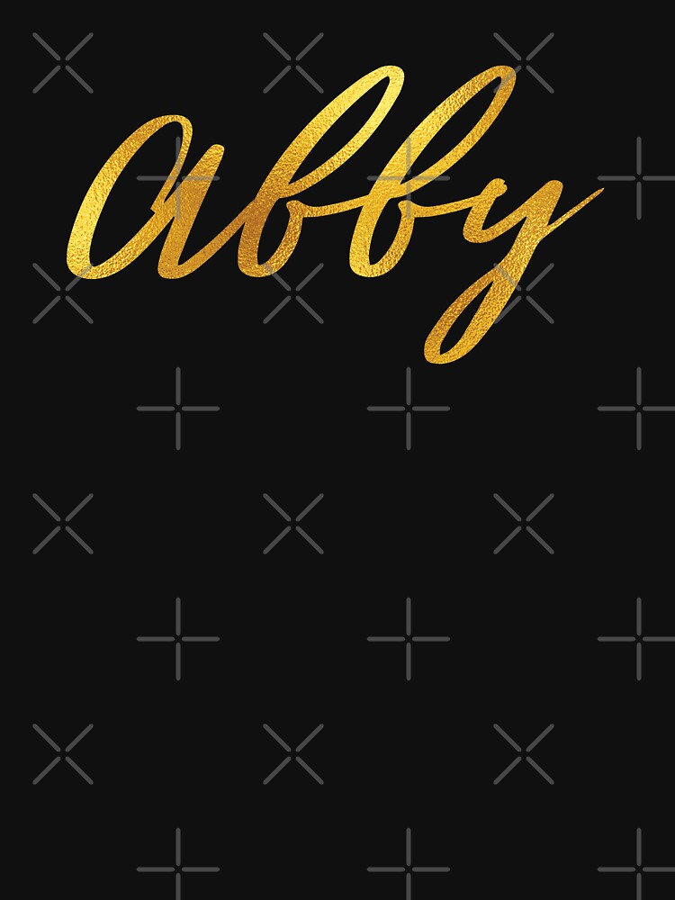 "Abby Name Hand Lettering in Faux Gold Letters" T-shirt for Sale by ...