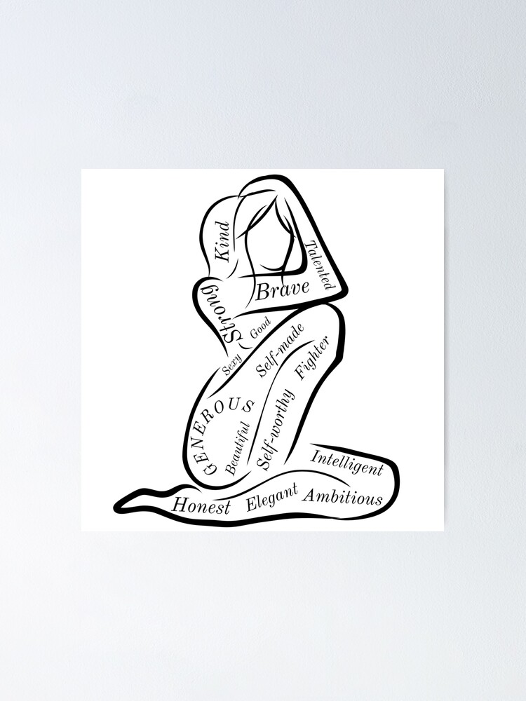 "Women power line art" Poster for Sale by Mermaidssparkle | Redbubble