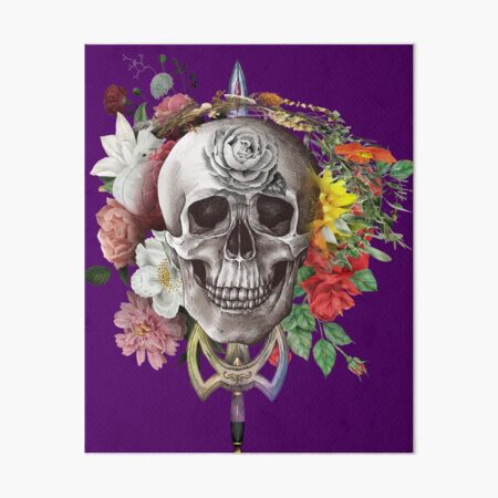"Skull Roses and Sword" Art Board Print by StarWheels | Redbubble