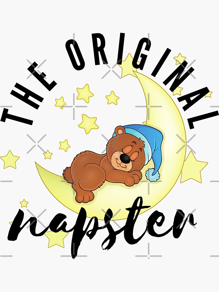"The Original Napster Teddybear Moon & Stars II" Sticker for Sale by ...