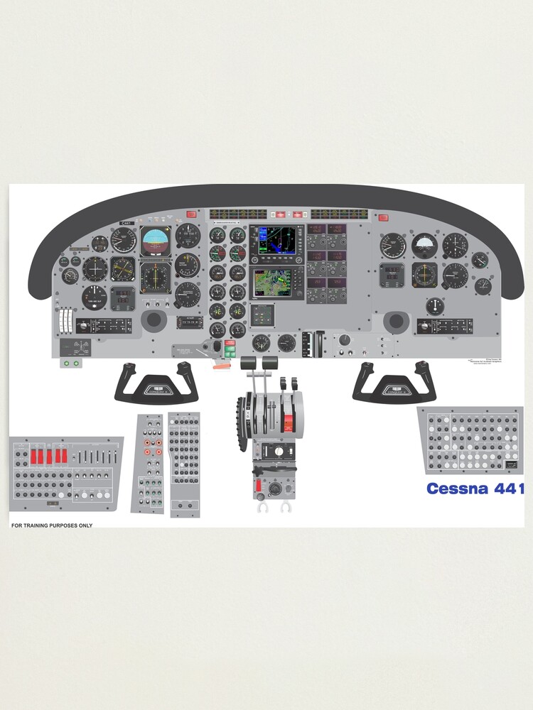 "Cessna 441 Panel" Photographic Print for Sale by GregThompson | Redbubble