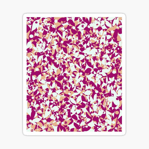 "Crowded Flowers - Pink and Beige" Sticker for Sale by dahlymama ...