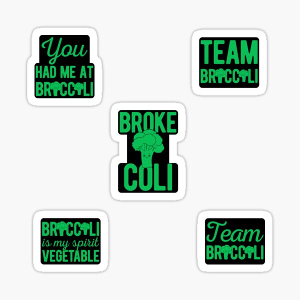 "Pack Funny Broccoli" Sticker for Sale by artworkbyrihen | Redbubble
