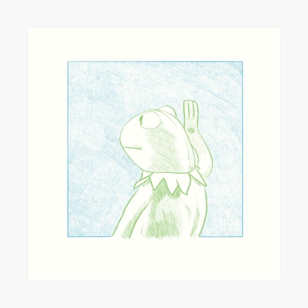"Kermit rain window meme" Art Print by geekartistry | Redbubble