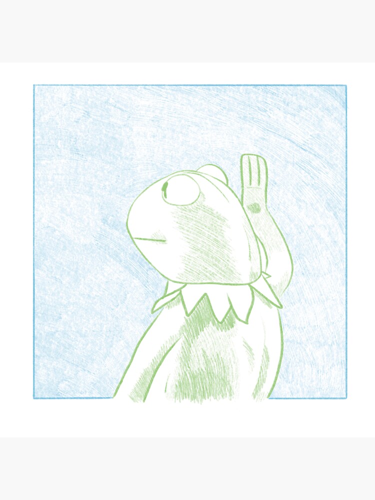 "Kermit rain window meme" Sticker for Sale by geekartistry | Redbubble