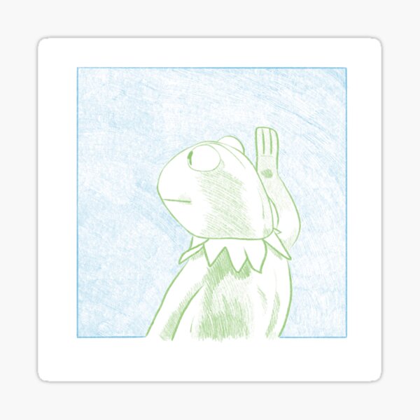 "Kermit rain window meme" Sticker for Sale by geekartistry | Redbubble