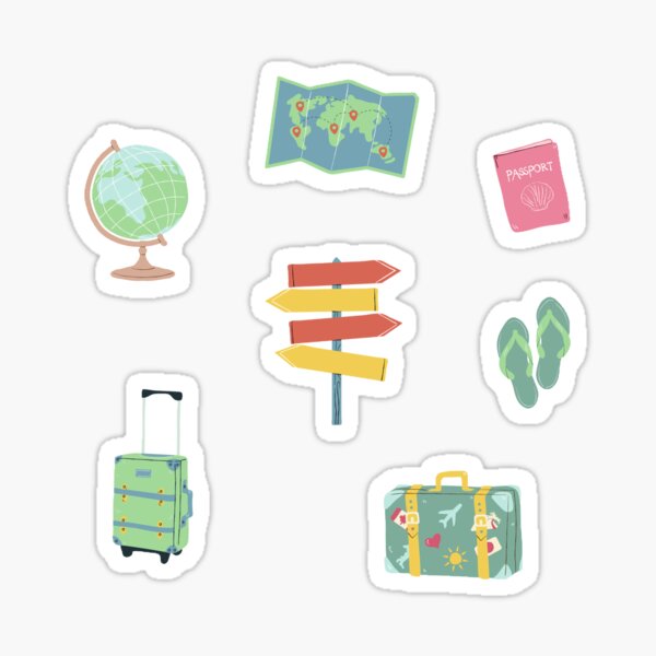 "Travel the World" Sticker for Sale by jelliyprints | Redbubble