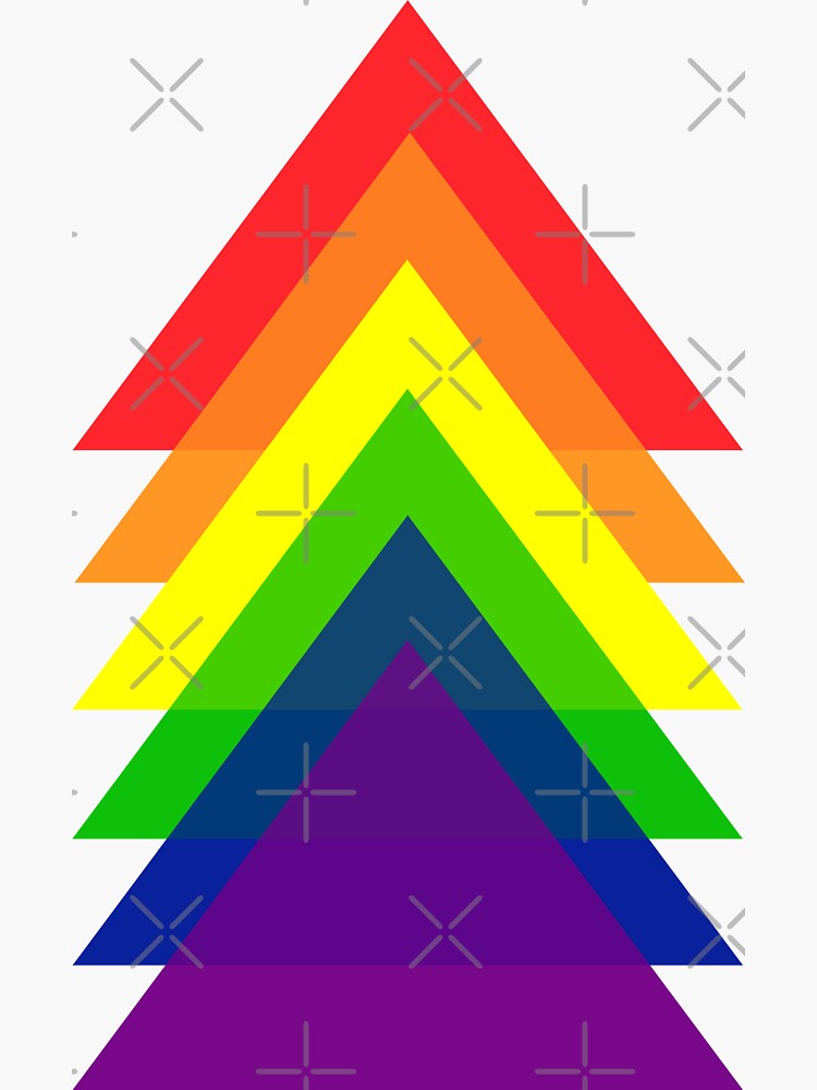 "Triangle Abstract LGBTQ Pride Flag Design" Sticker for Sale by Gerhanj ...