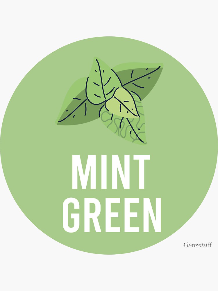 "MINT GREEN - aesthetic" Sticker by Genzstuff | Redbubble