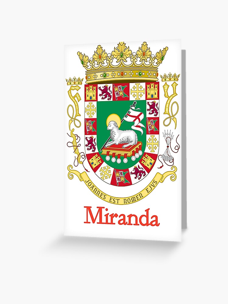 "Miranda Shield of Puerto Rico" Greeting Card for Sale by William ...