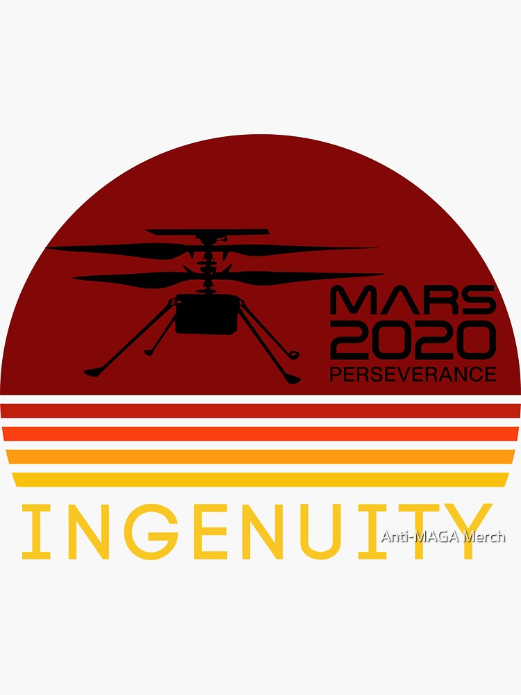 "Mars 2020 Perseverance Ingenuity Helicopter Mission Vintage Distressed ...