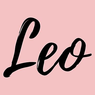 "Leo Calligraphy Black Text" Sticker for Sale by DesignLiterally ...