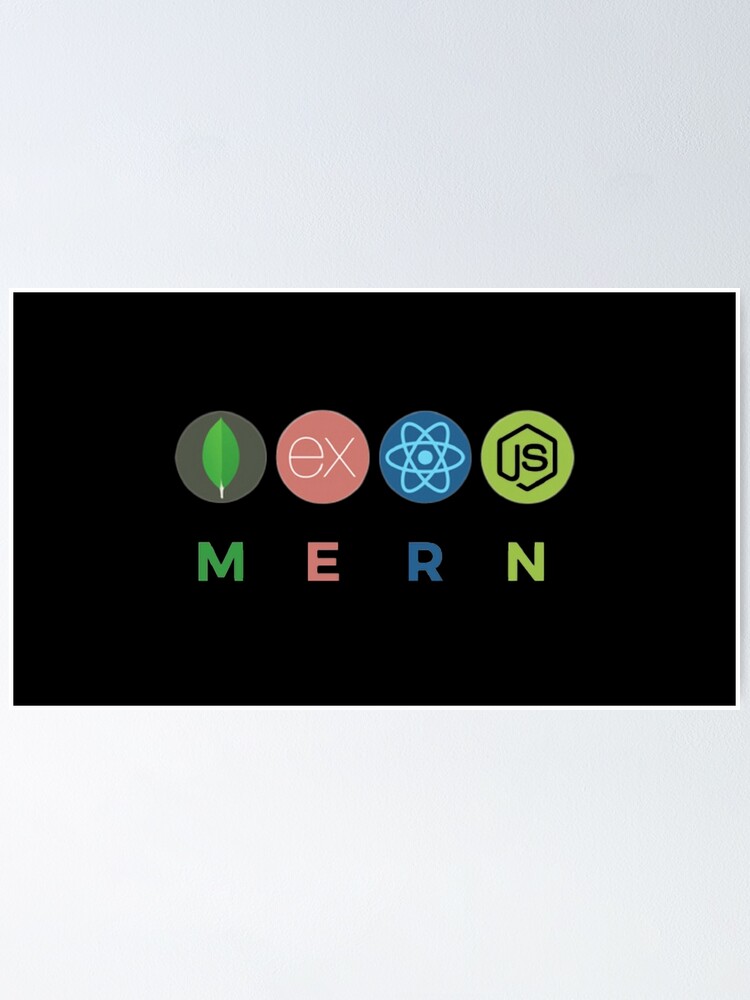 "MERN Stack" Poster for Sale by CodingMarathon | Redbubble