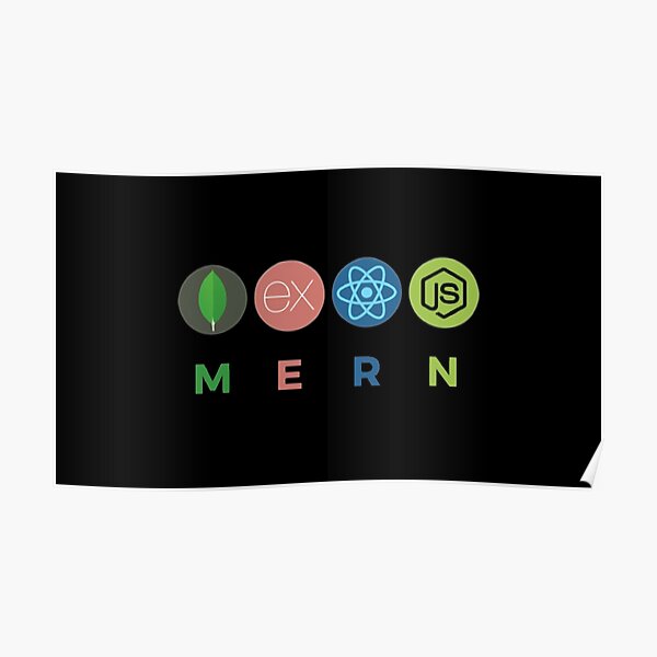 "MERN Stack" Poster for Sale by CodingMarathon | Redbubble