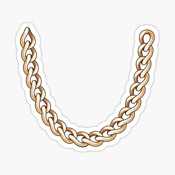 "Gold Chain" Sticker for Sale by PhatStylez | Redbubble