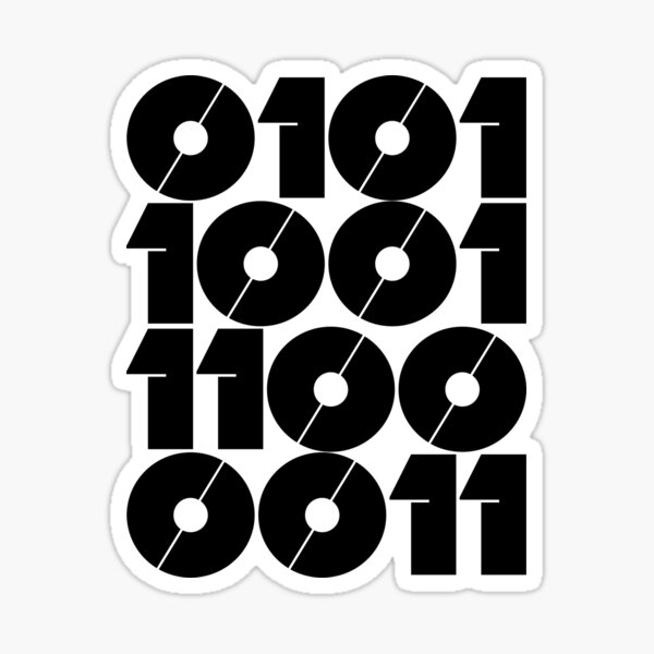"0101 Binary Code" Sticker by tshirtsandme | Redbubble
