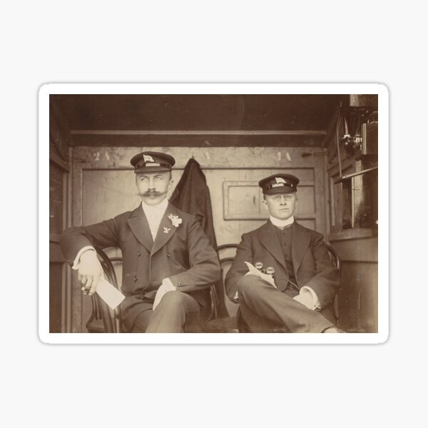 "Ship Captains Vintage Photo" Sticker for Sale by fineearth | Redbubble